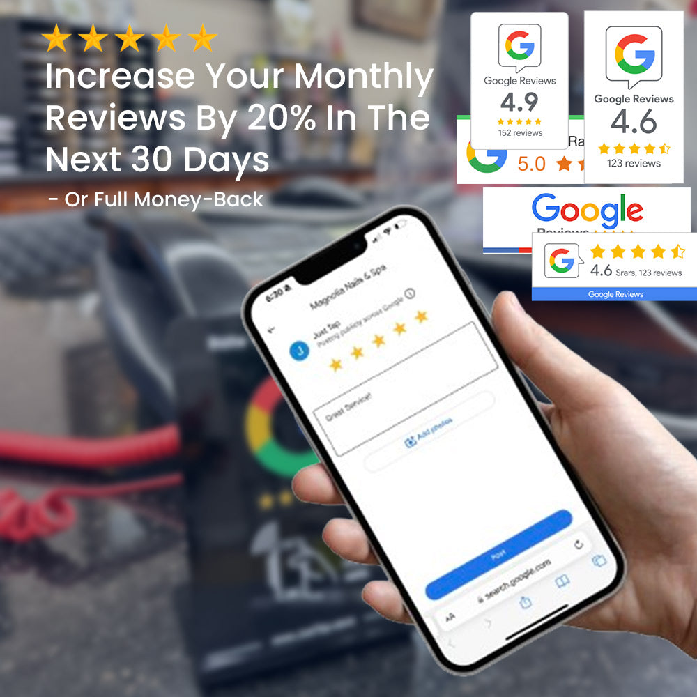 JustTap Google Review Stand | Boost Business Reviews OneTouch Feedback